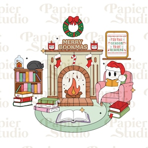 Christmas Ghost READING PNG SVG, Bookish Png, Bookish Clipart, Designs ...