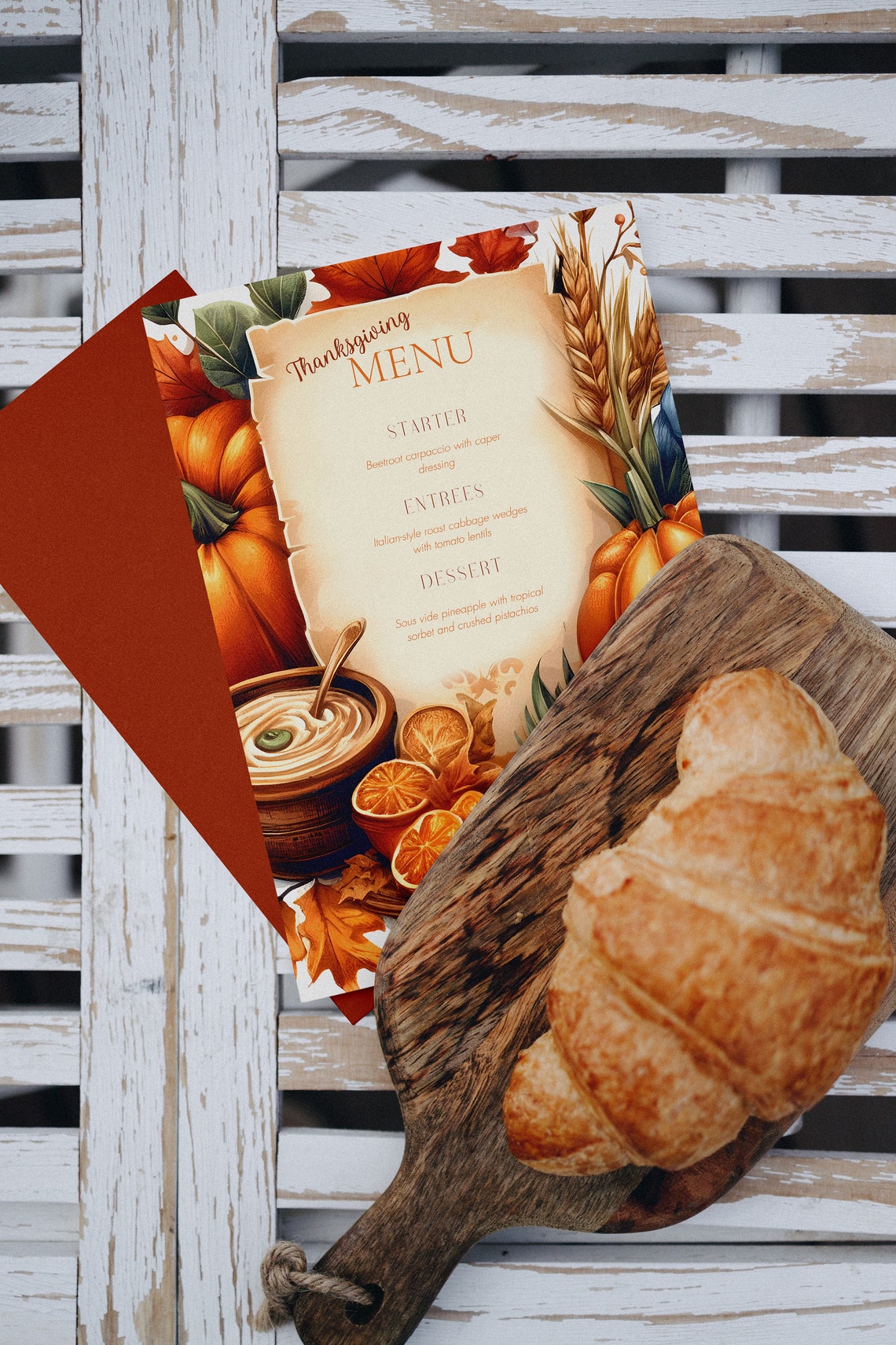 Thanksgiving Menu Template, Dinner Menu Printable, Fall Menu Card ...