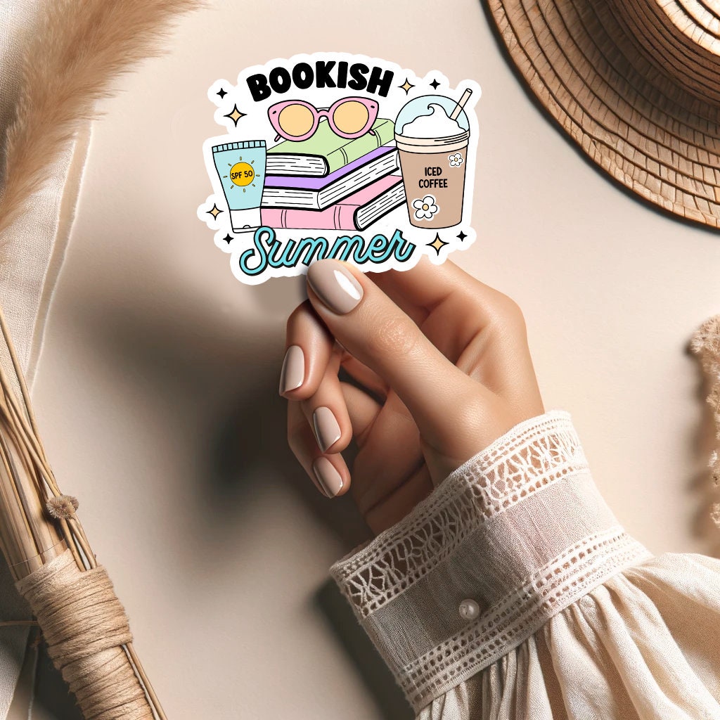 BOOKISH Summer PNG SVG, Bookish Png, Book Clipart, Designs for Stickers ...