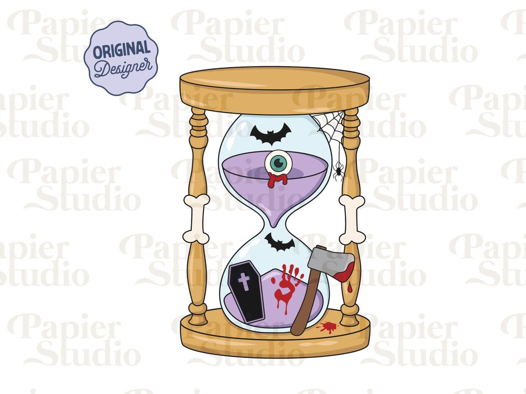 Horror & True Crime Hourglass PNG SVG, Bookish Clipart, Designs for ...