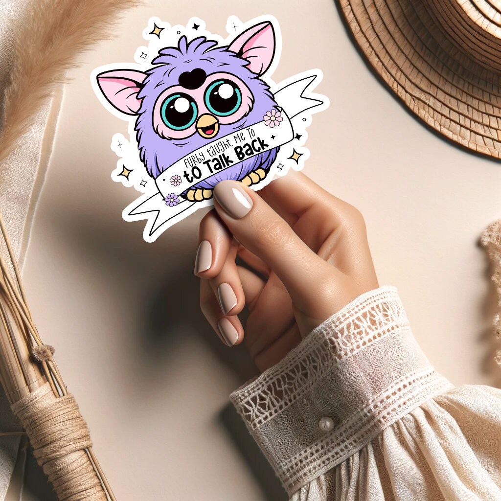 Furby Taught Me to Talk Back PNG SVG, Y2k Aesthetic, Designs for ...