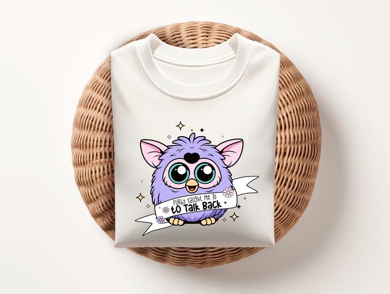 Furby Taught Me to Talk Back PNG SVG, Y2k Aesthetic, Designs for ...