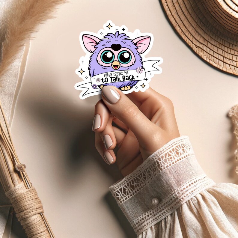 Furby Taught Me to Talk Back PNG SVG, Y2k Aesthetic, Designs for ...