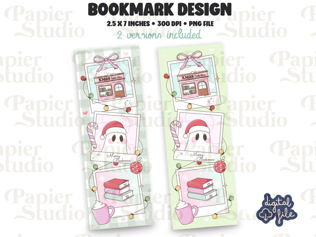 Polaroid Christmas Bookmark Design, PNG File, Christmas Bookmark ...