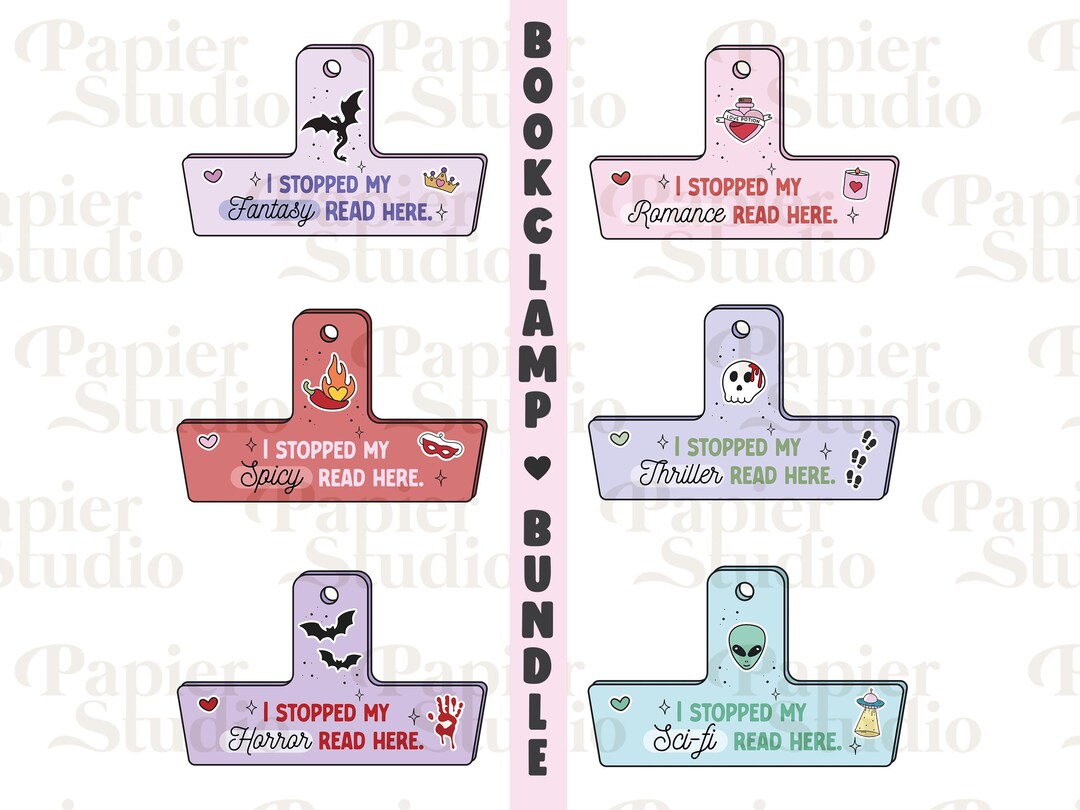 I Stopped Reading Here Bundle SVG PNG, Magnetic Bookmarks Designs, Cute ...