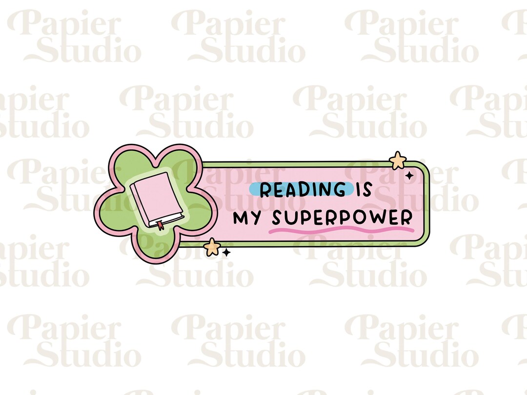 READING is My Superpower PNG SVG, Bookish Png, Bookish Clipart, Designs ...
