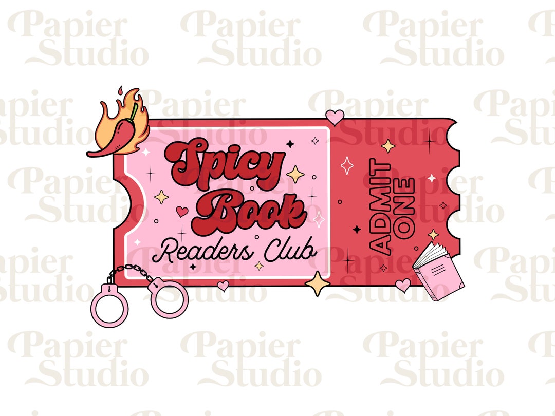 Spicy Book Readers Club Png, Book Clipart, Designs for Stickers ...