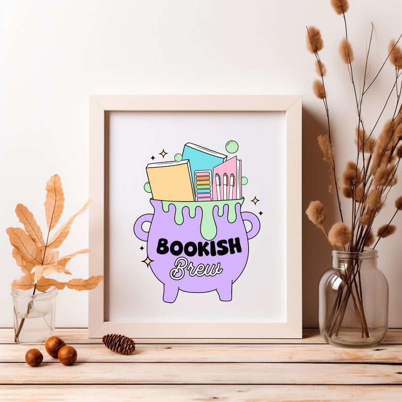 BOOK Brew PNG SVG, Bookish Png, Book Clipart, Designs for Stickers ...