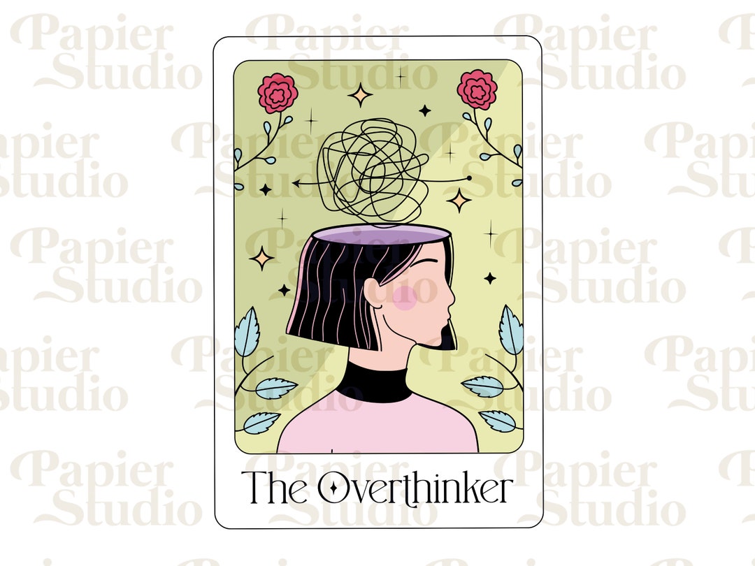 The Overthinker PNG SVG, Design for Tarotcard, Stickers, Libbey Cup ...