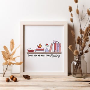 Dont Ask Me What I Am Reading PNG SVG, Trendy Cute Bookish Clipart ...