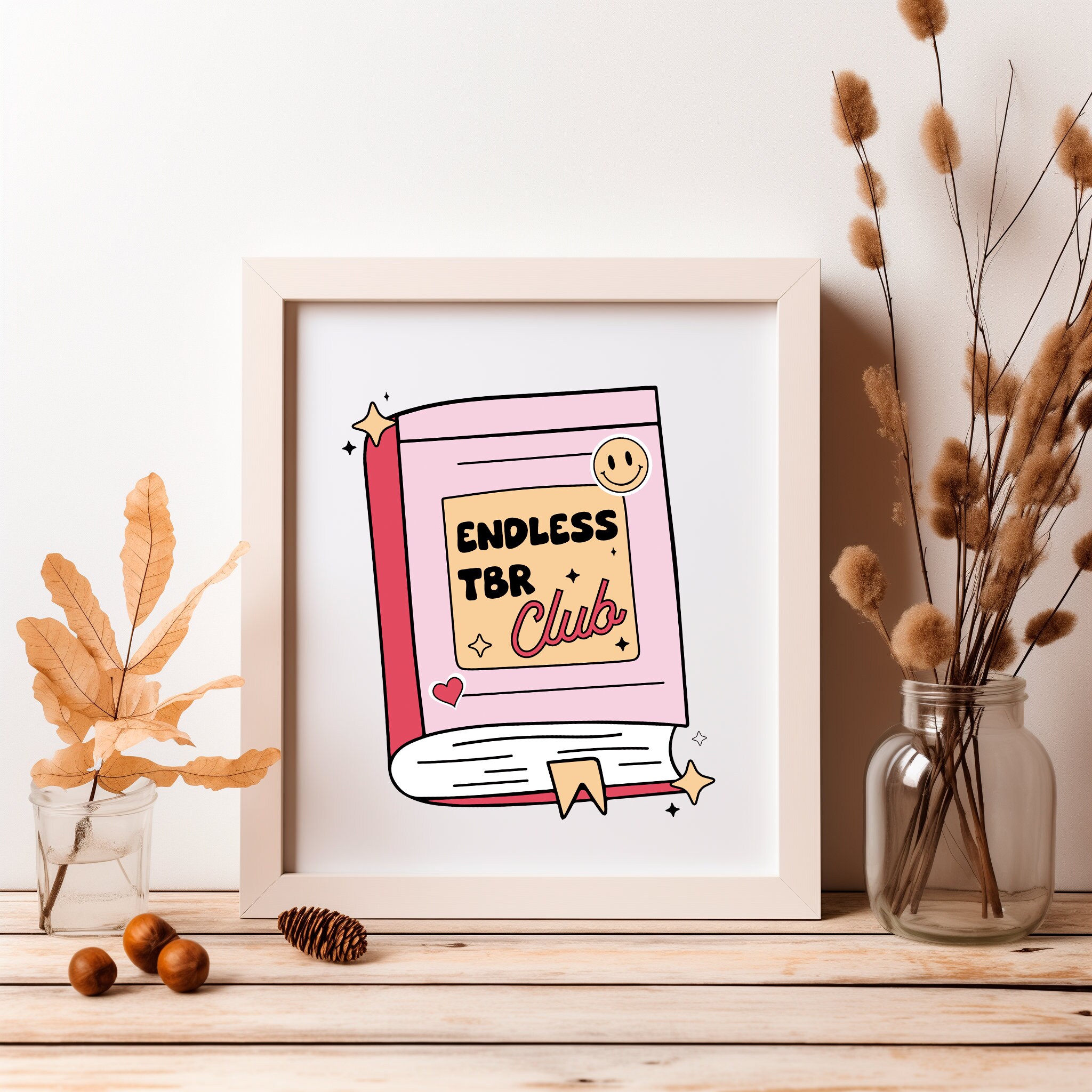 Endless TBR Club PNG SVG, Book Clipart, Designs for Stickers, Bookish ...