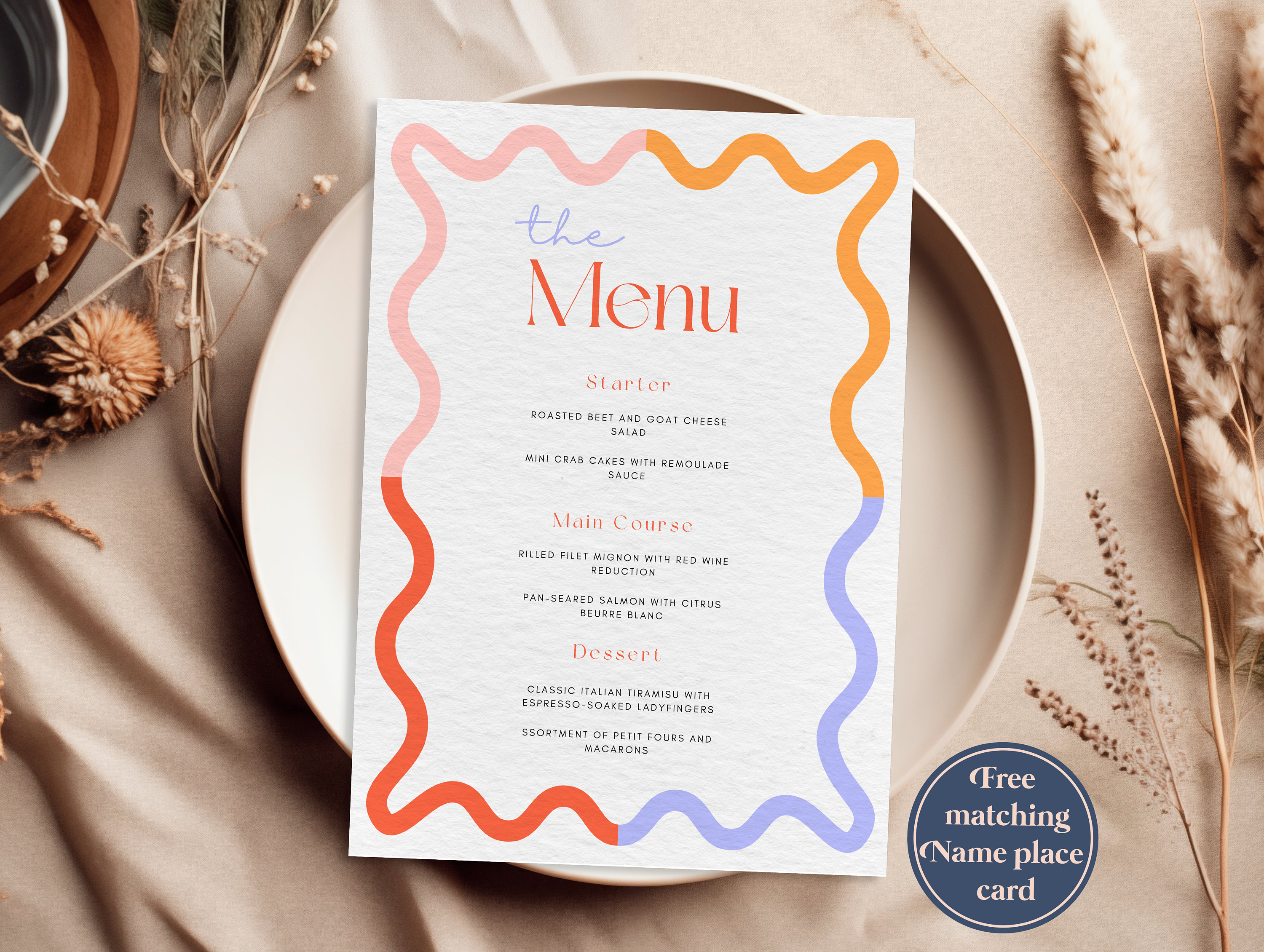 Restaurant Menu Card Template, Dinner Menu Printable, Restaurant Menu ...