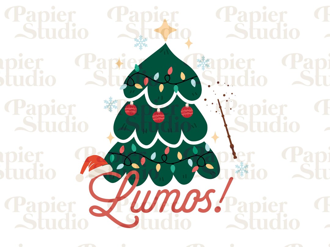 Lumos CHRISTMAS Tree PNG SVG, Cute Trendy Christmas Funny Designs for ...