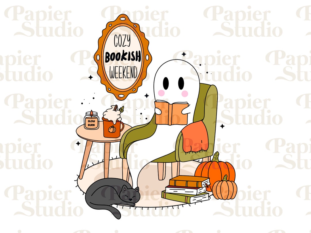 Cozy BOOKISH PNG SVG, Bookish Png, Book Clipart, Designs for Stickers ...