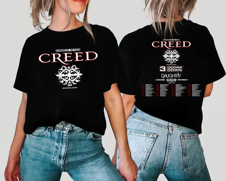 Creed 2024 Tour Summer of '99 Tour Shirt, Creed Band Fan Shirt, Creed ...