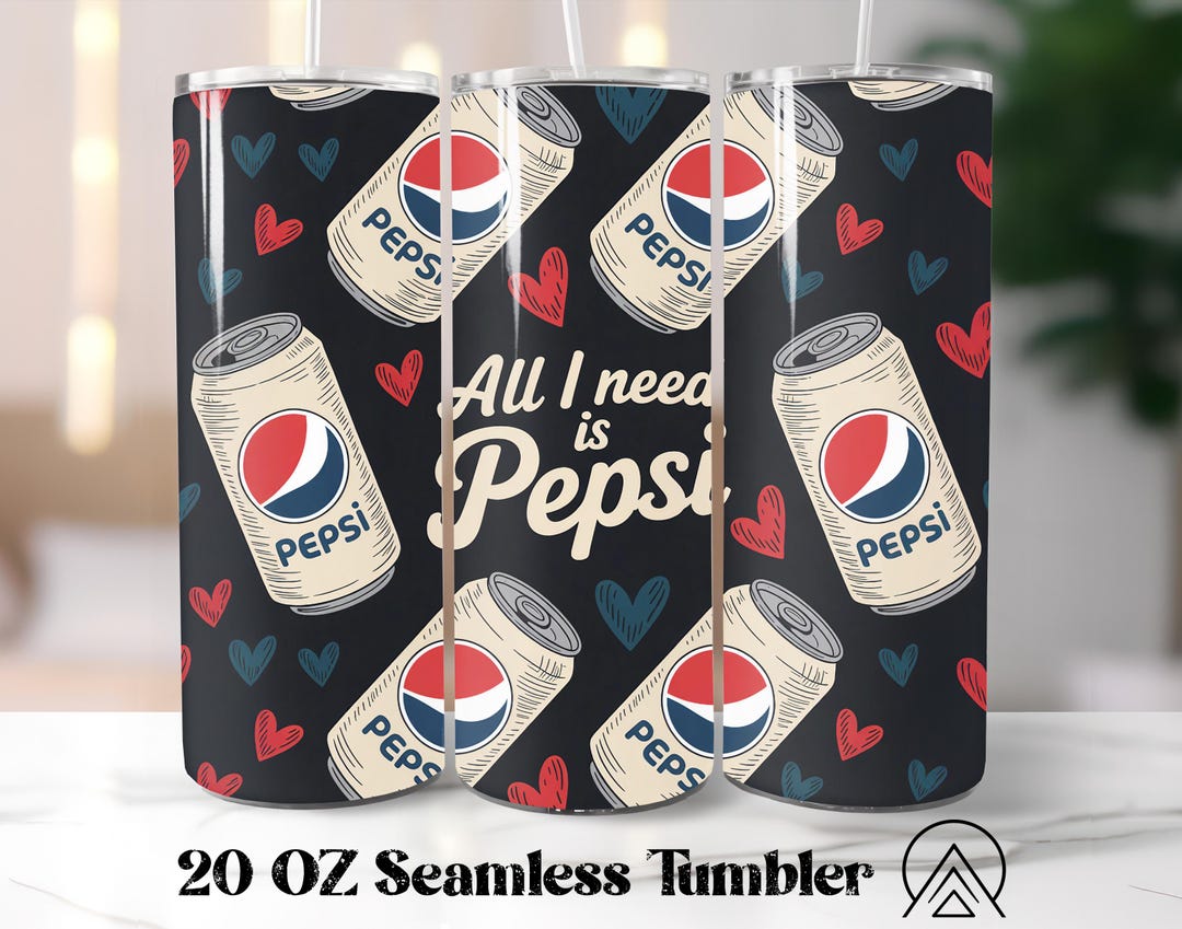 Vintage Pepsi Can Seamless Tumbler Wrap Soda Can Tumbler Sublimation ...
