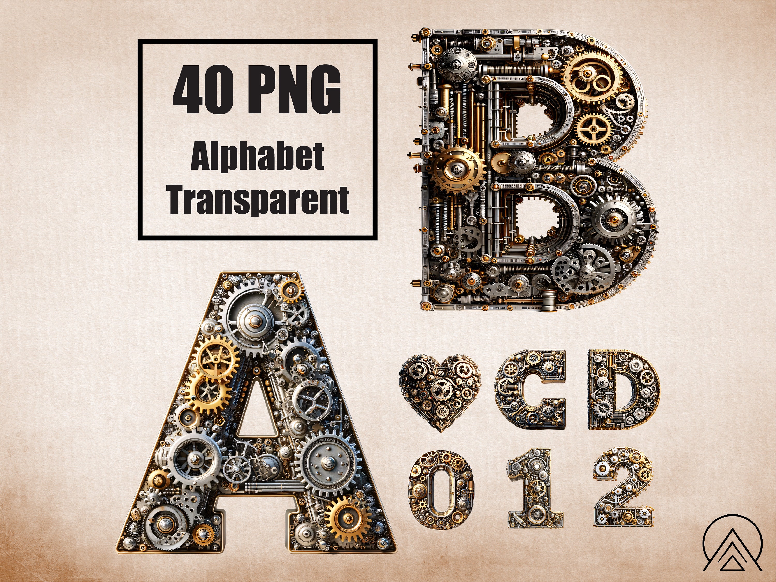 Mechanical Alphabet Png, Mechanical A-Z and 0-9 Clipart, Industrial-inspired Letters, Dynamic ...