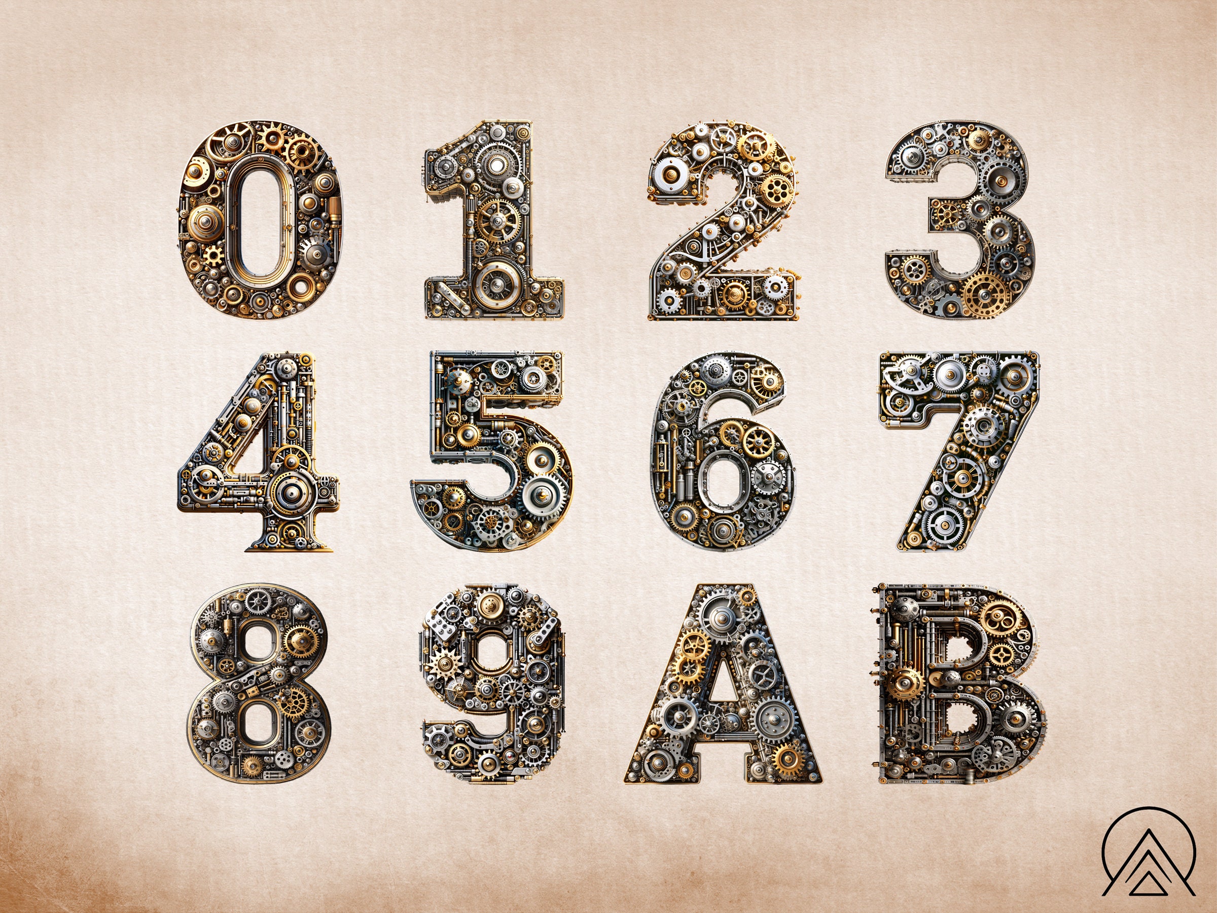 Mechanical Alphabet Png, Mechanical A-Z and 0-9 Clipart, Industrial ...