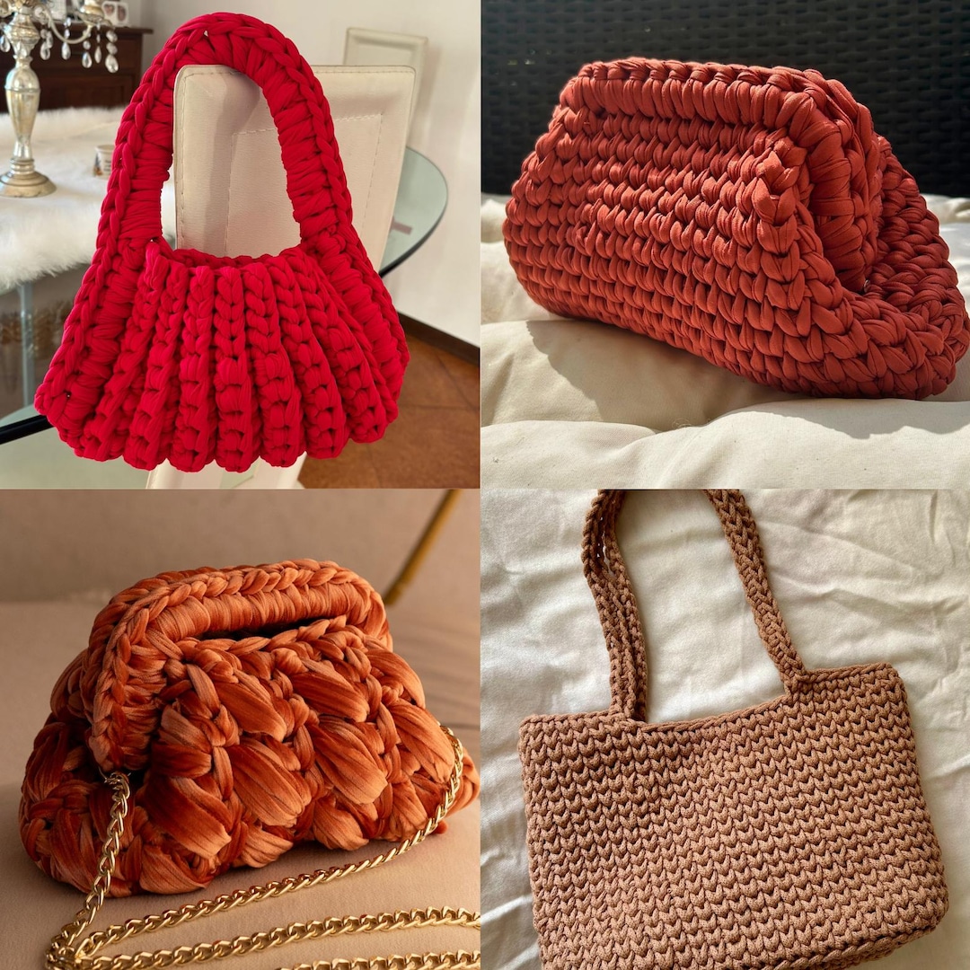 4 Crochet Bag Pattern, Covered Frame Bag, Crochet Pattern Bag, PDF ...