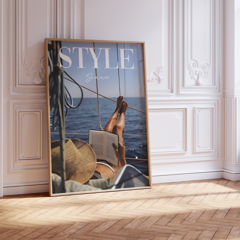 Magazine Retro Poster, 70s Retro Print, Black Wall Art, High Heels ...