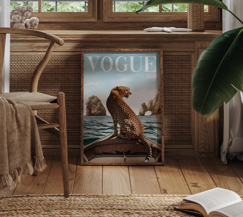 Magazine Retro Poster, 70s Retro Print, Black Wall Art, High Heels ...