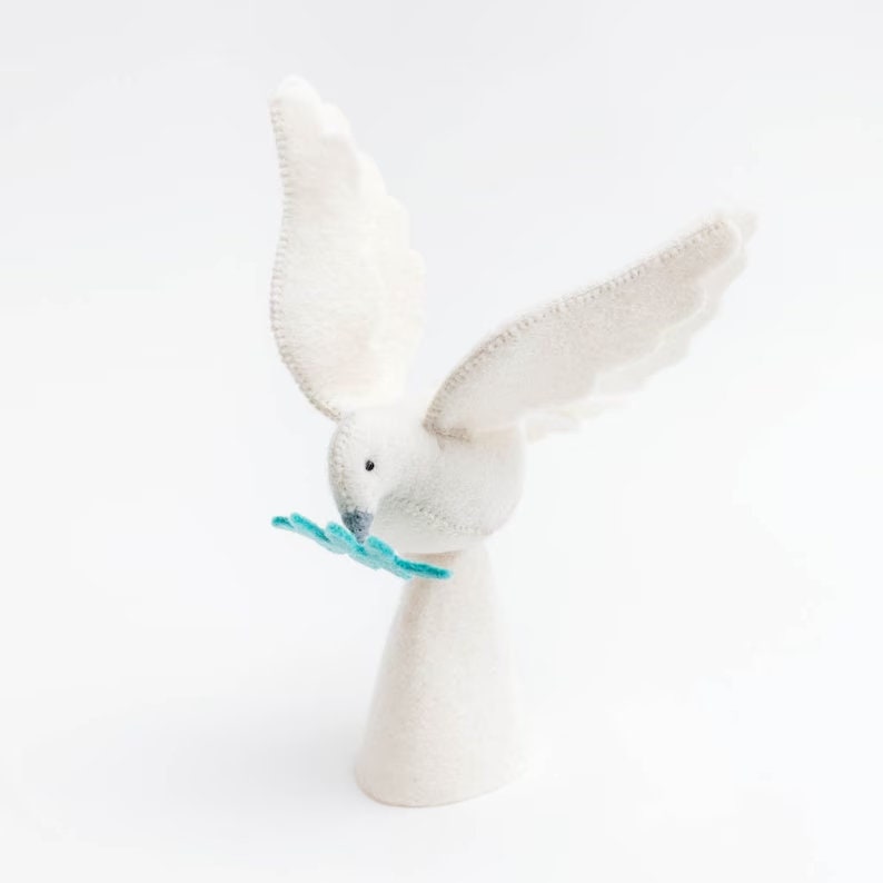 Felt Dove Tree Topper Small Season of Peace Dove Tree Topper - Etsy