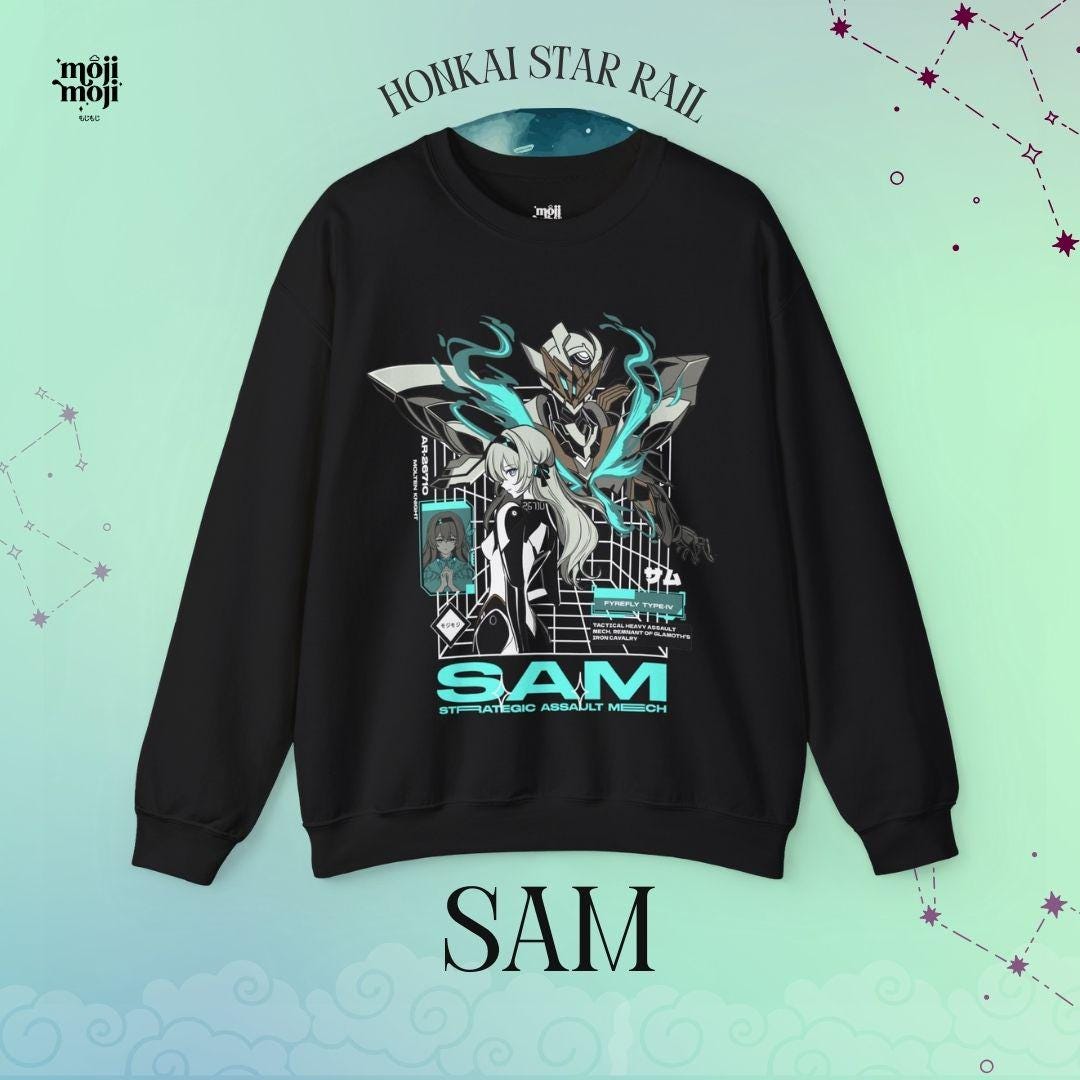 SAM Honkai Star: Rail Sweatshirt HSR Firefly Gamer Pullover Strategic ...