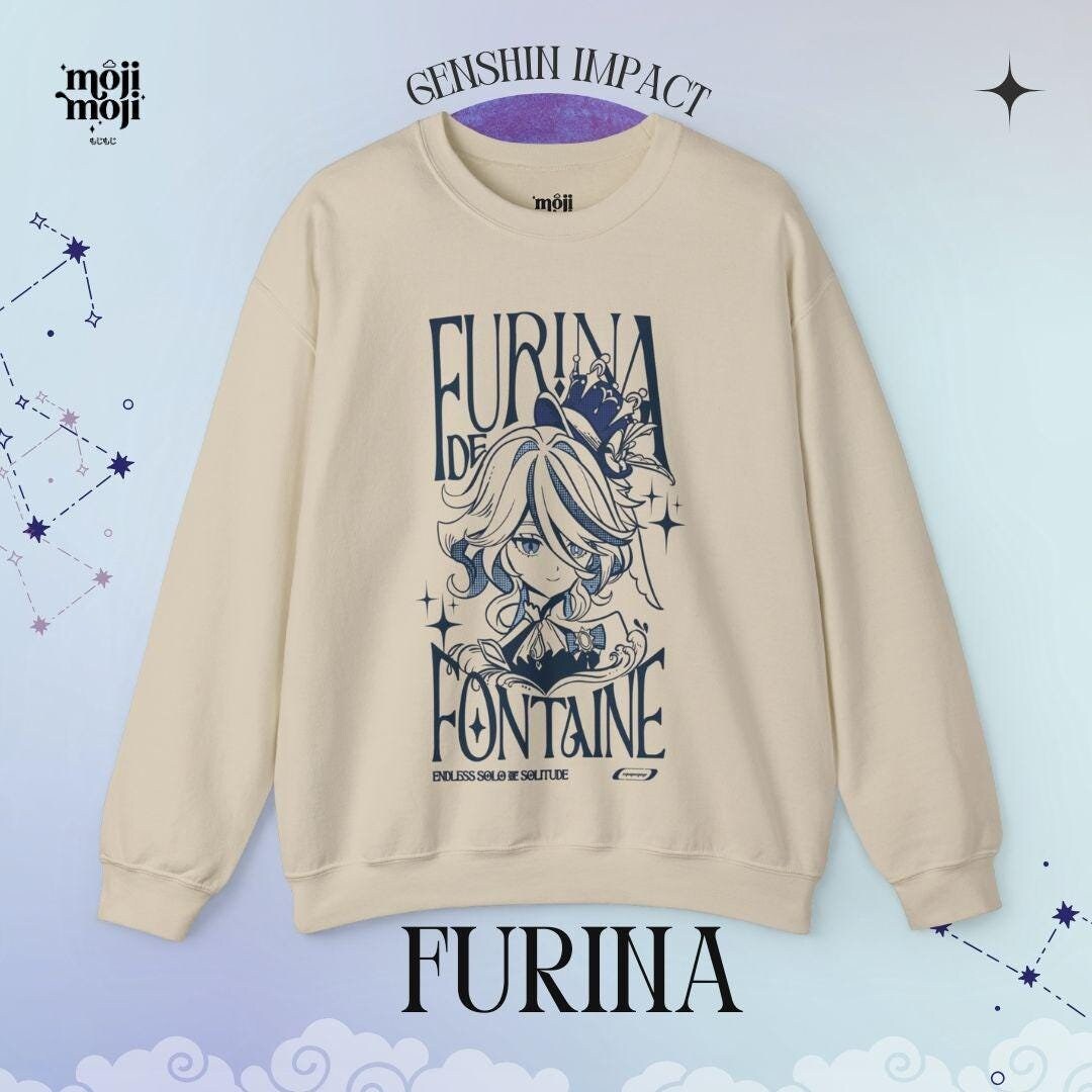 Genshin Impact Furina Sweatshirt Hydro Archon Fontaine Furina Pullovers ...