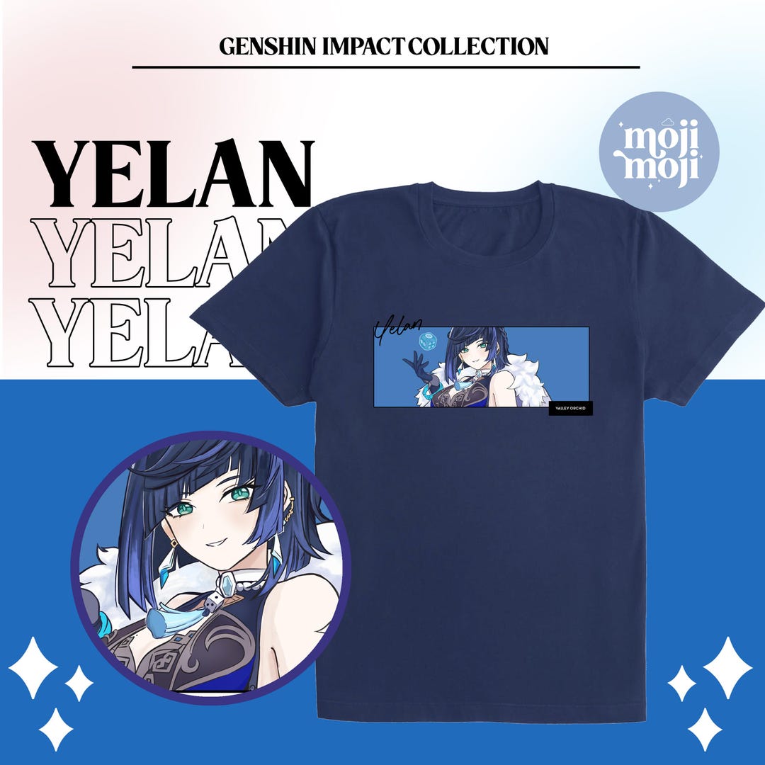 YELAN Genshin Shirt Yelan Genshin Impact Tshirt Yelan Hydro Yelan Merch ...