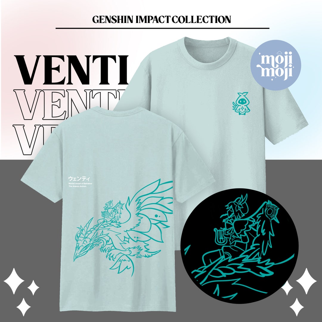 Genshin Impact VENTI Shirt, Genshin VENTI, Barbatos , Genshin Merch ...