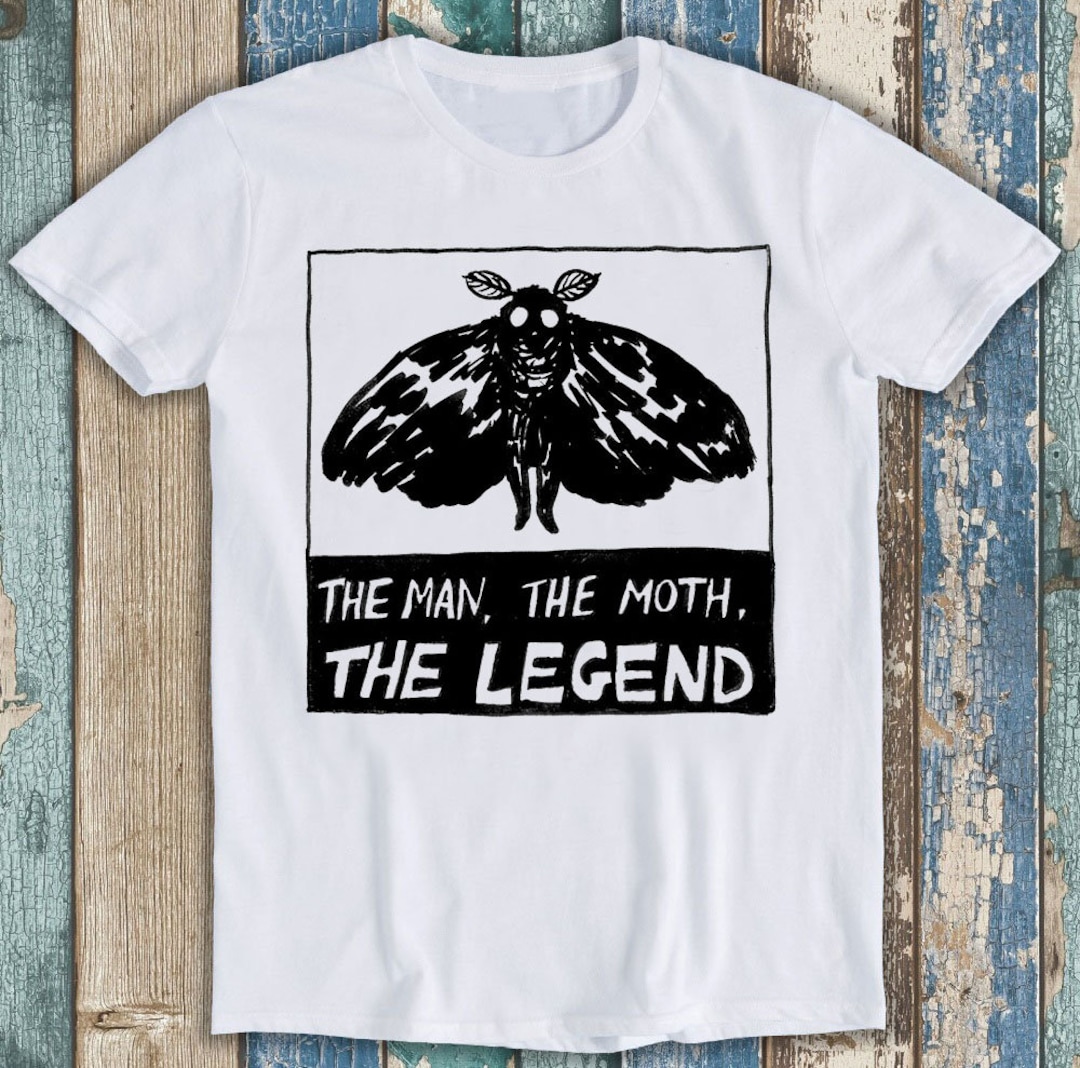 Mothman the Man the Moth the Legend Retro Funny Art Drawing Gamer Anime ...