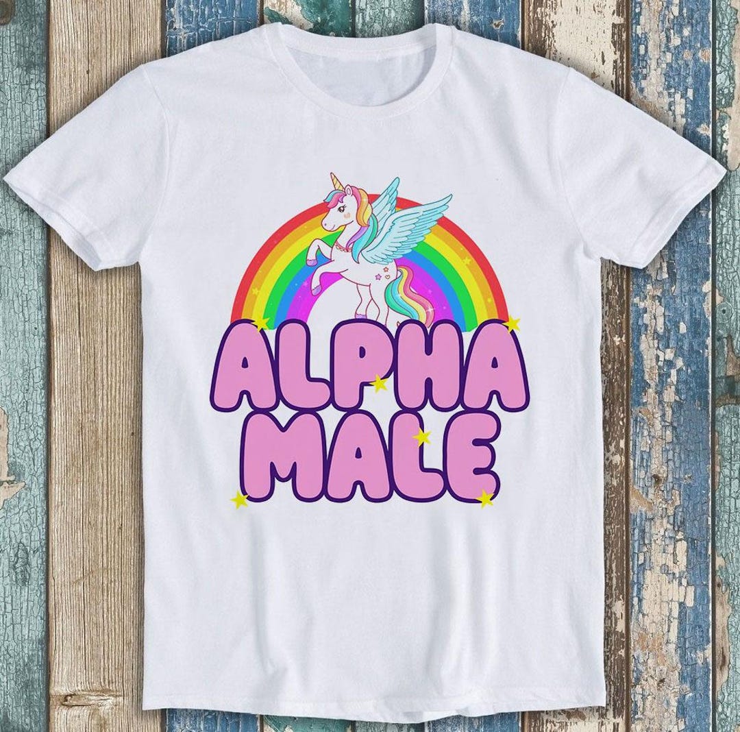 Unicorn Alpha Male GAY Meme Pride Proud Joke Prank Fathers Day Funny ...
