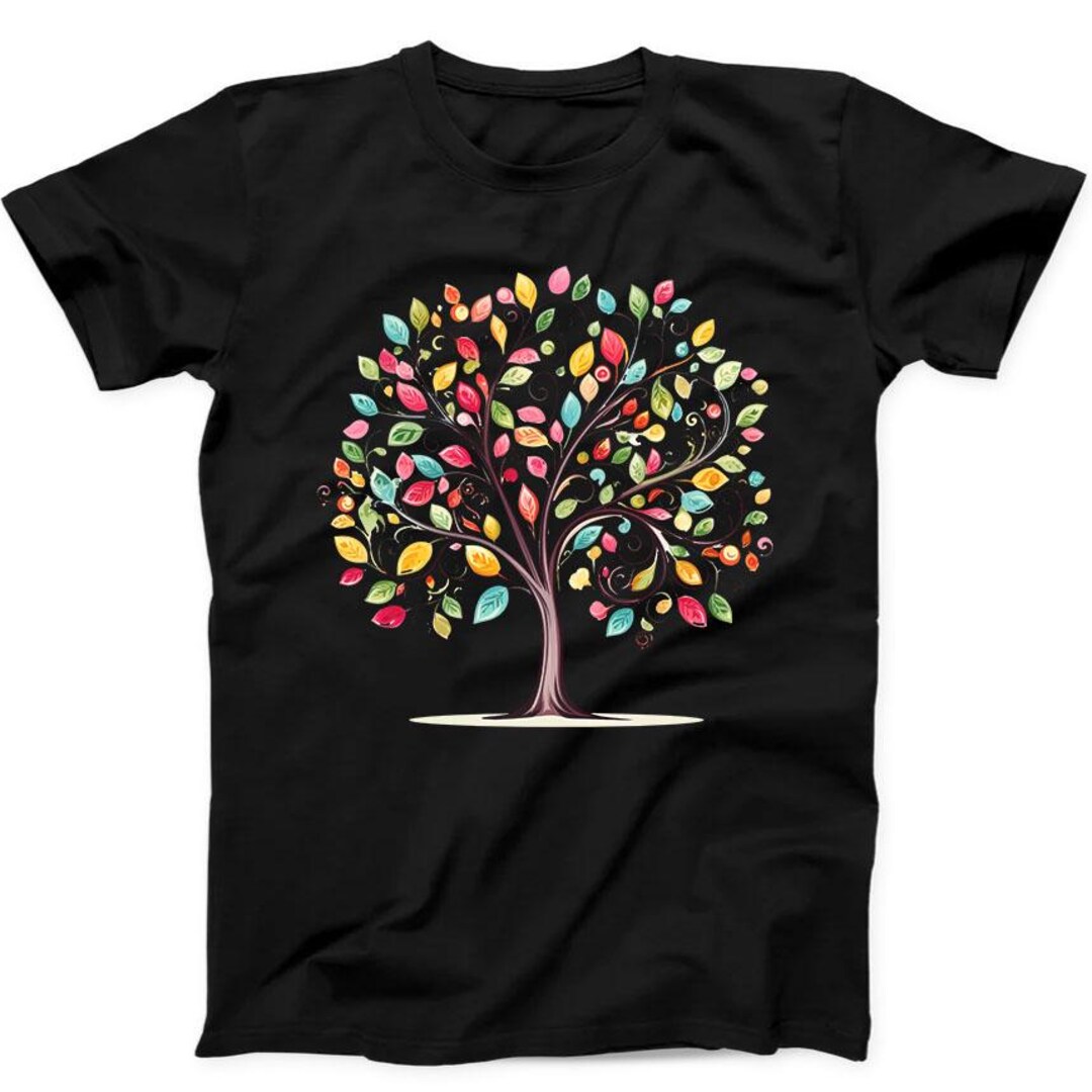 Tree of Life Hippie Wicca Pagan Shaman Yoga Funny Gift Tee Black T ...
