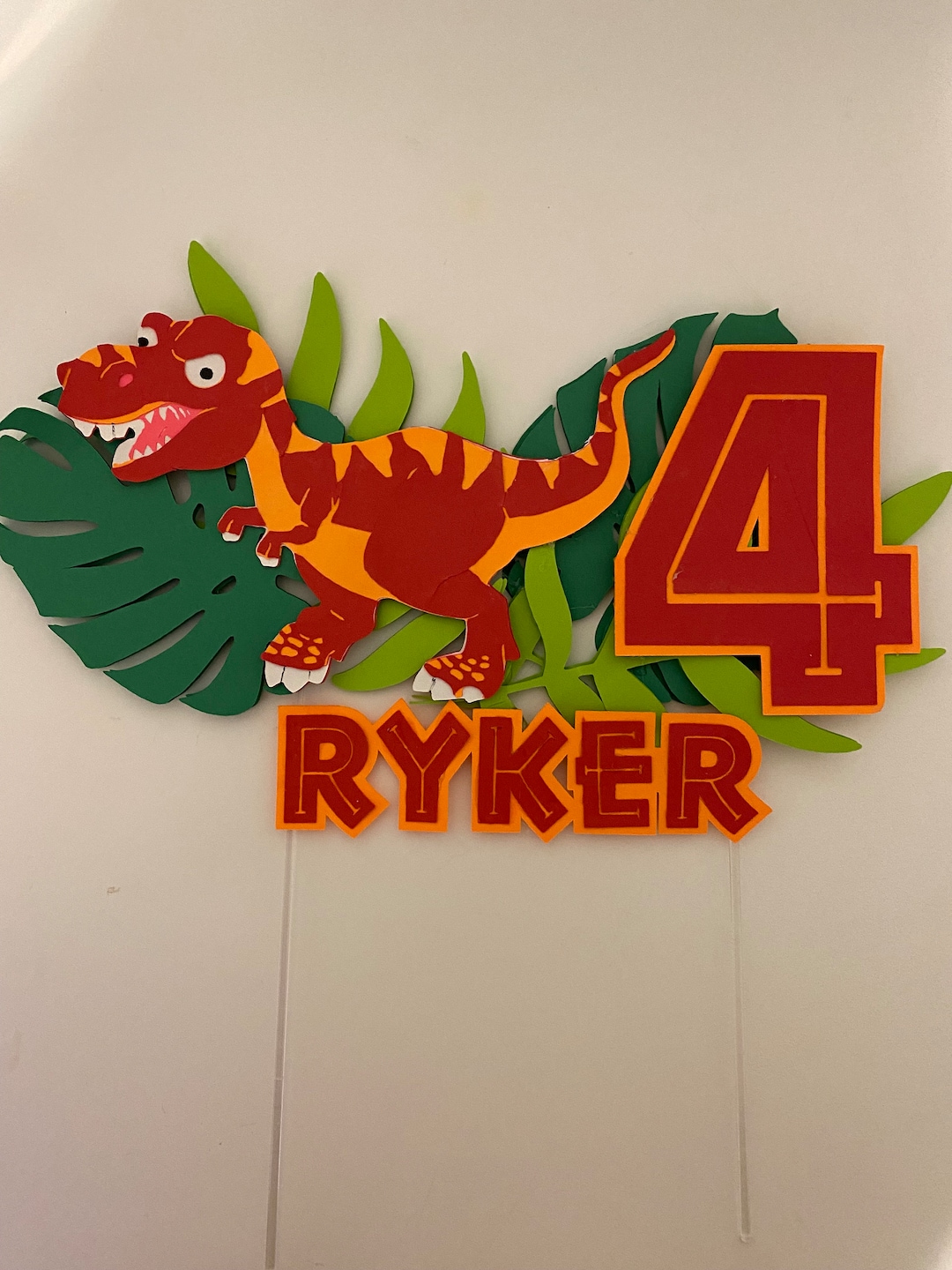 Dinosaur Boy Cake Topper - Etsy