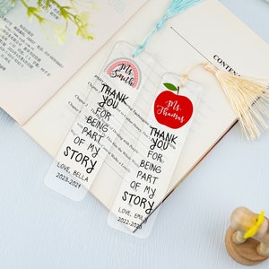 Teacher Appreciation Gift,custom Teacher Gifts,teacher Bookmark ...