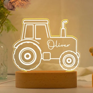 Excavator Night Light,personalised Digger Night Light,toddler Night ...