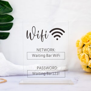 Custom Wifi Sign, Wifi QR Code Sign, Wifi Sign With Network and ...