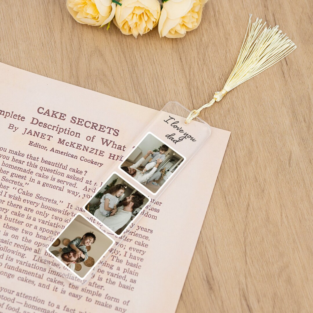 Custom Photo Bookmark, Photo Booth Bookmark, Peronalized Acrylic ...