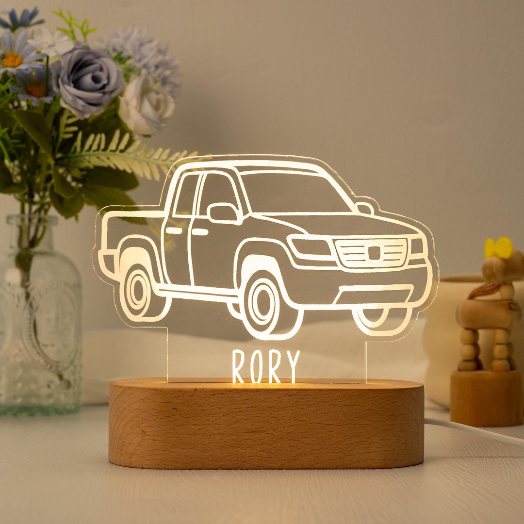 Personalized Car Night Light LED Lamp,kids Night Light,bedroom Decor ...