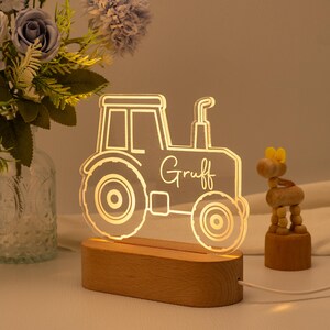 Personalised Tractor Night Light,nursery Decor,kids Gift,night Light ...