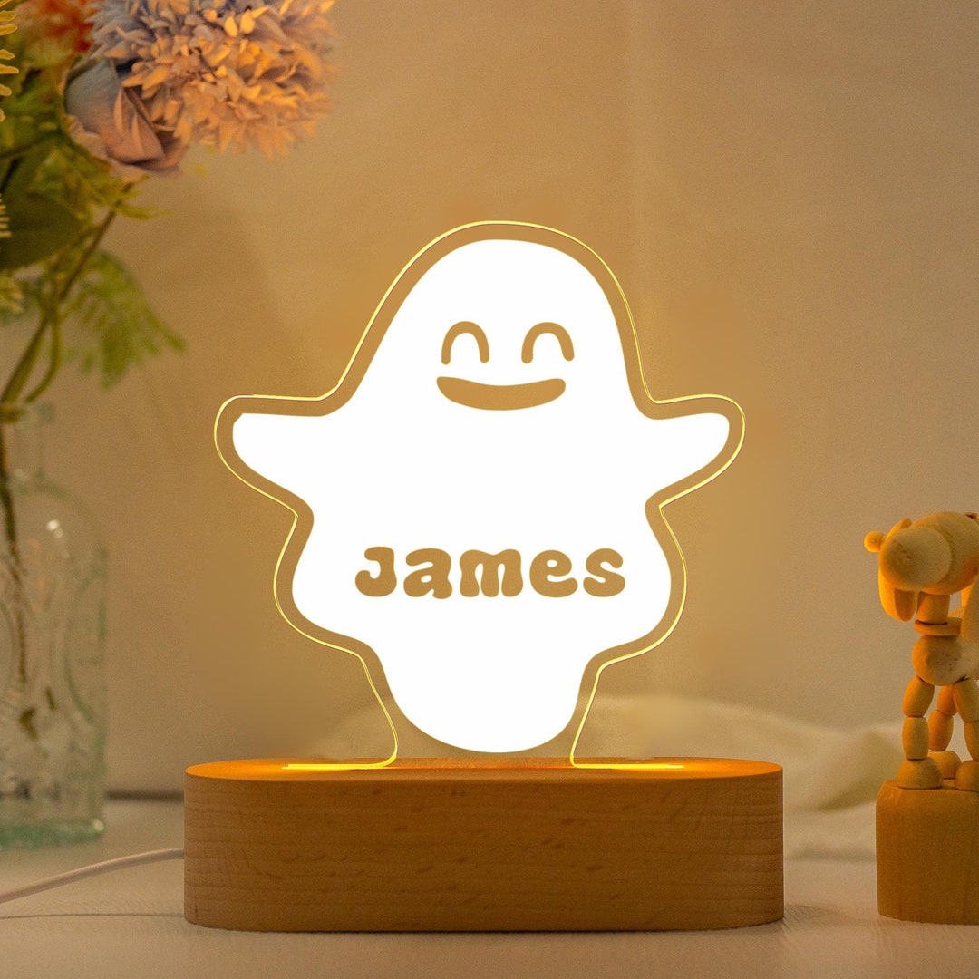Personalized Ghost Night Light,custom Name Acrylic Night Light ...