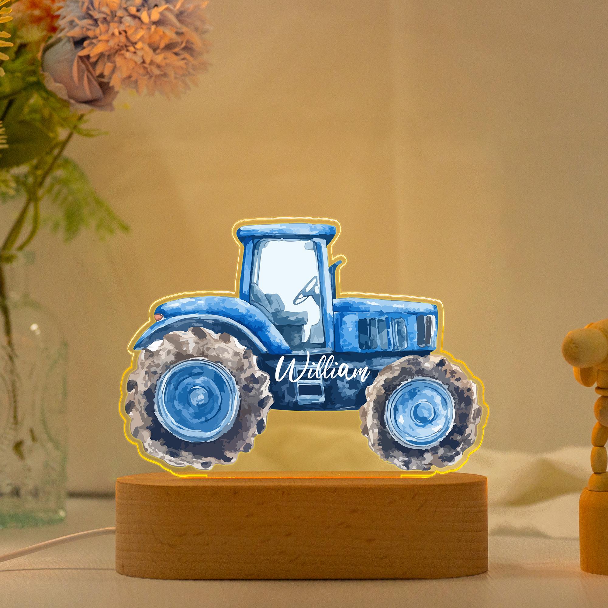 Personalised Tractor Night Lamp,kids Nursery Decor,children's Night ...