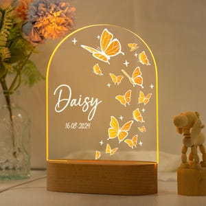Custom Baby Night Light,personalized Butterfly Nightlight With Name ...