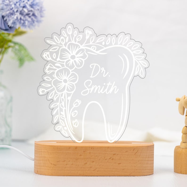 Custom LED Tooth Lamp for Graduation,personalized Dentist Night Light ...