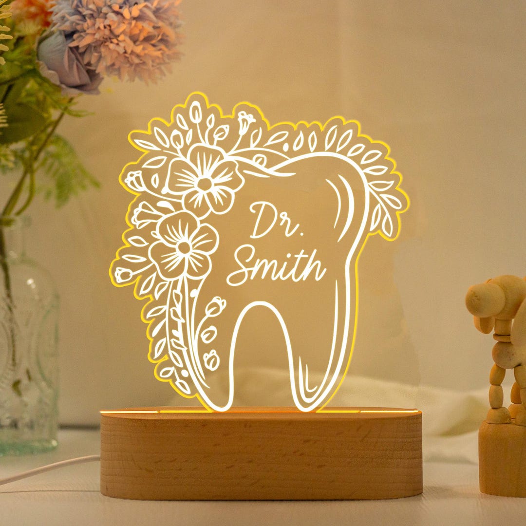 Custom LED Tooth Lamp for Graduation,personalized Dentist Night Light ...