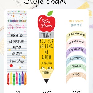 Personalized Teacher Acrylic Bookmark,custom Pencil Apple Bookmark ...