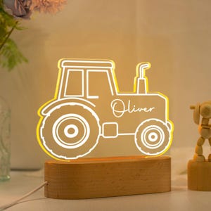 Excavator Night Light,personalised Digger Night Light,toddler Night ...