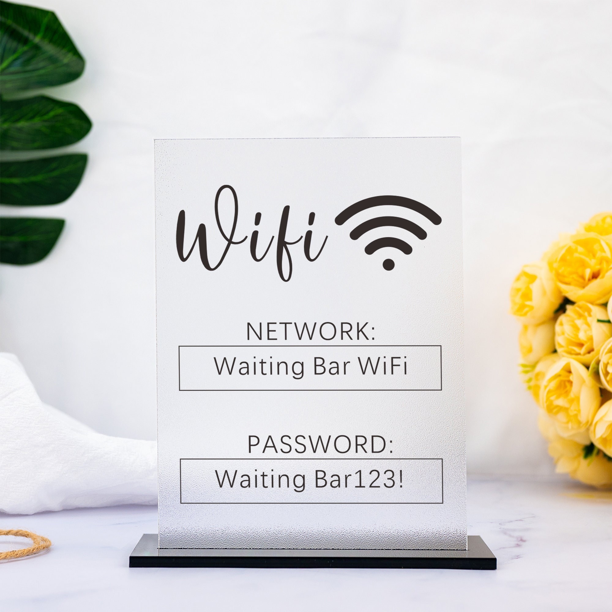 Custom Wifi Sign, Wifi QR Code Sign, Wifi Sign With Network and ...