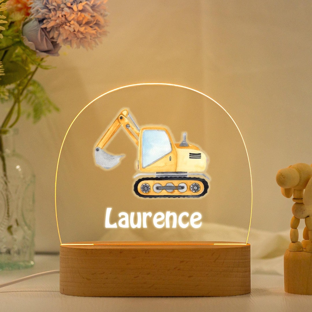 Personalised Tractor Night Light,digger Light,tractor Light,nursery ...