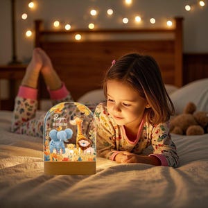 Personalised LED Animal Lamp,safari Jungle Animals Light,kids Night ...
